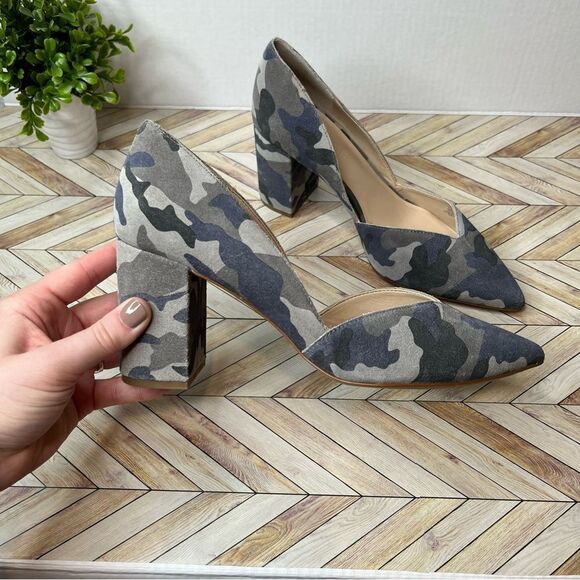 1. State | Shoes | State Women Pointy Toe Blue Gray Camo Pump Heels Man ...